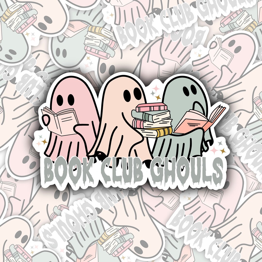 Spooky Book Club Sticker ⎮ Book Stickers ⎮ Ghost Stickers ⎮ Book Club ...
