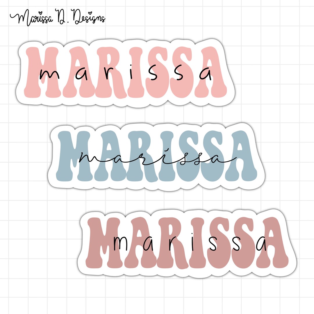 Custom Waterproof Vinyl Name Sticker, Personalized Decal - Etsy