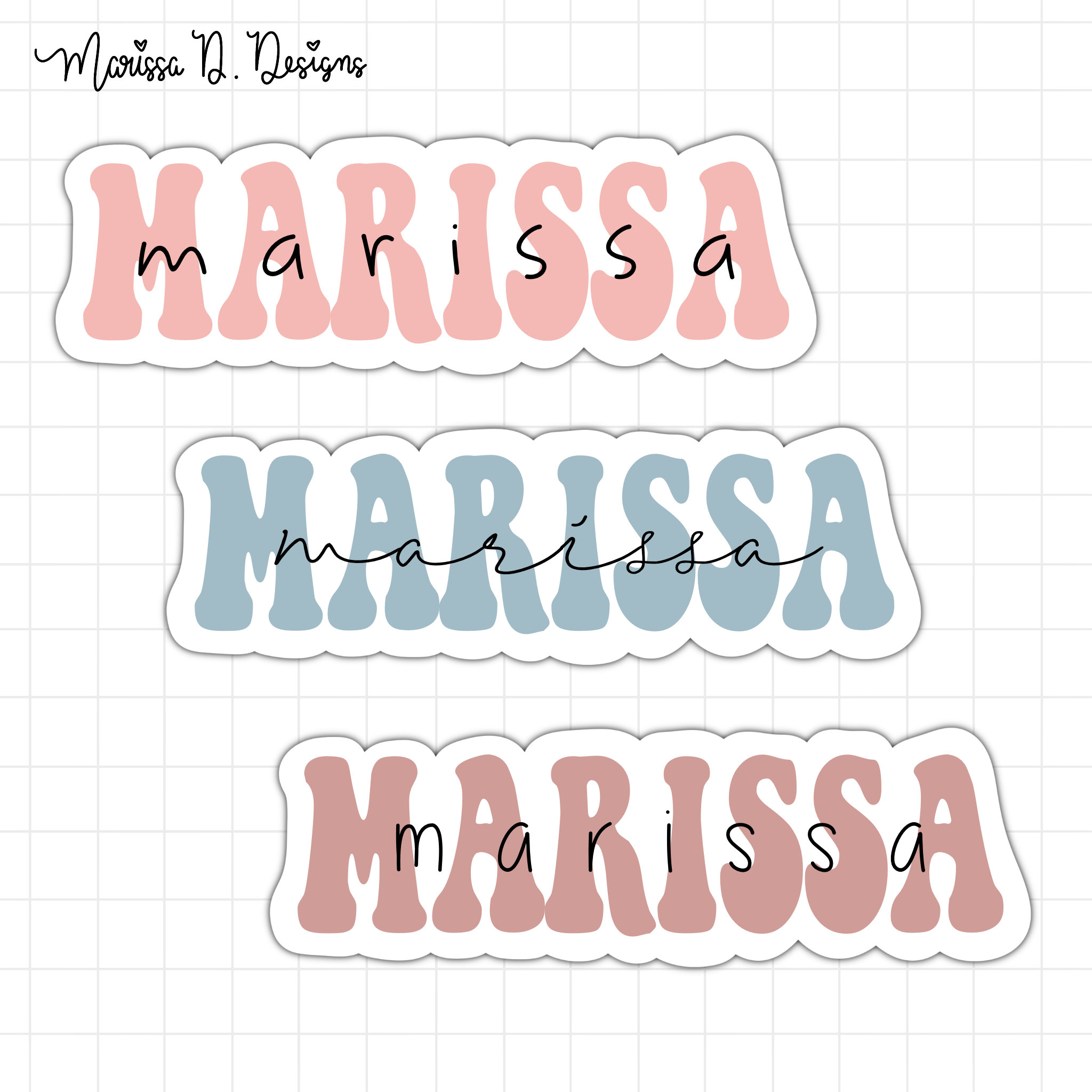 Custom Name Sticker, Nickname Sticker, Hydro Flask Sticker, Laptop ...