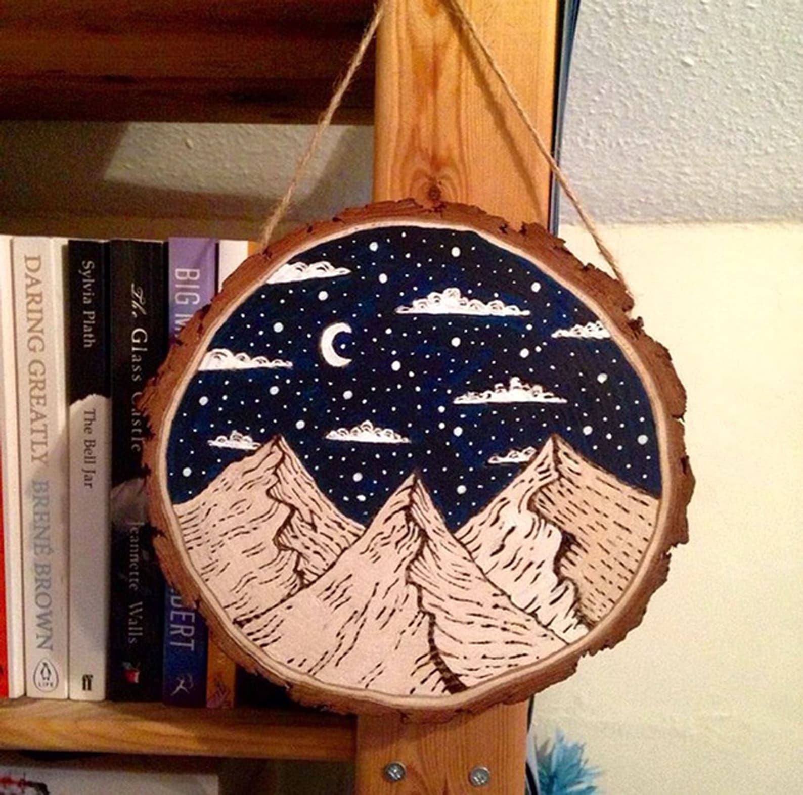 Wood Slice Pyrography and Painting - Etsy