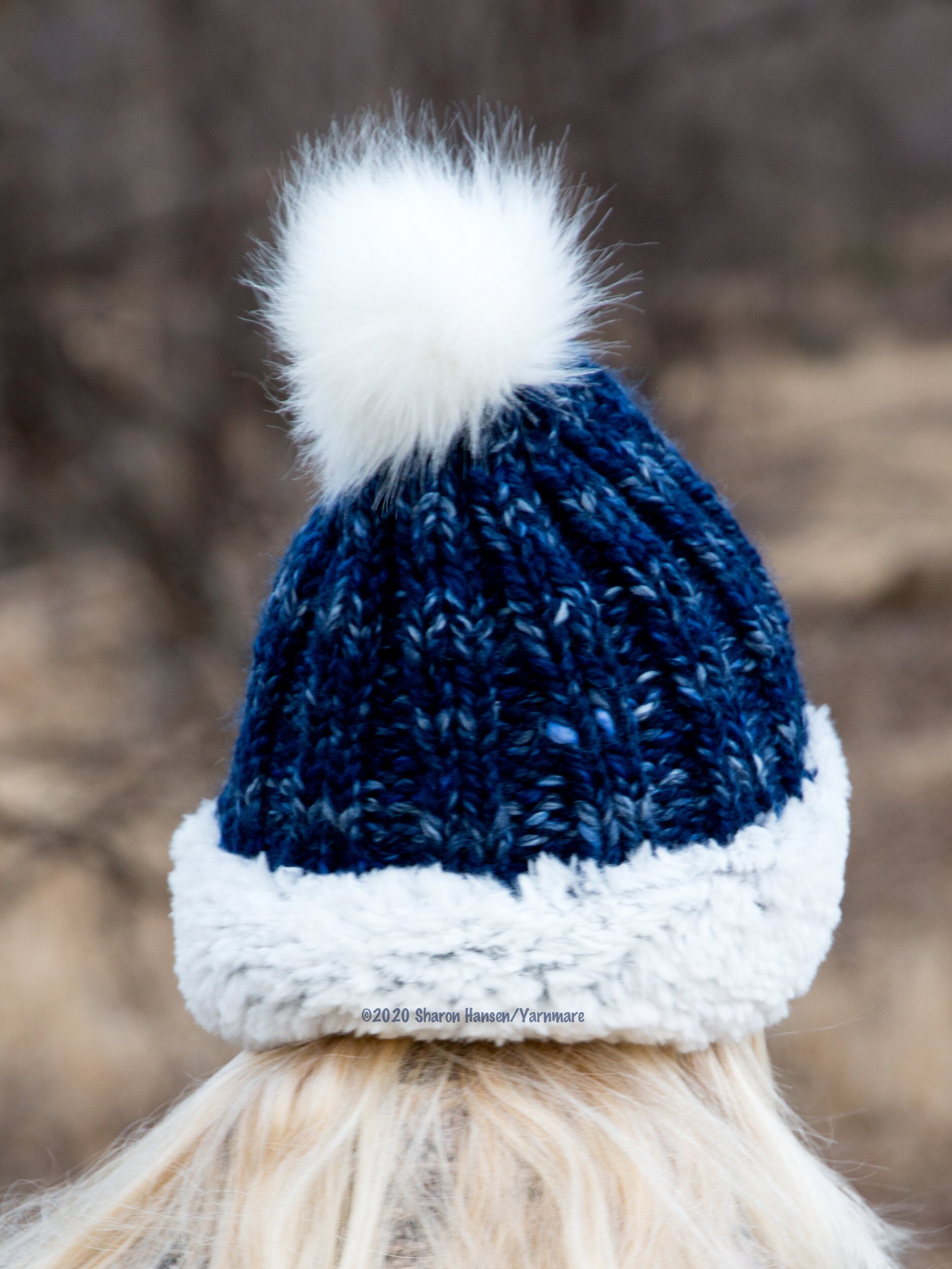 Chunky Fur Trimmed Knit Hat Pattern - Etsy