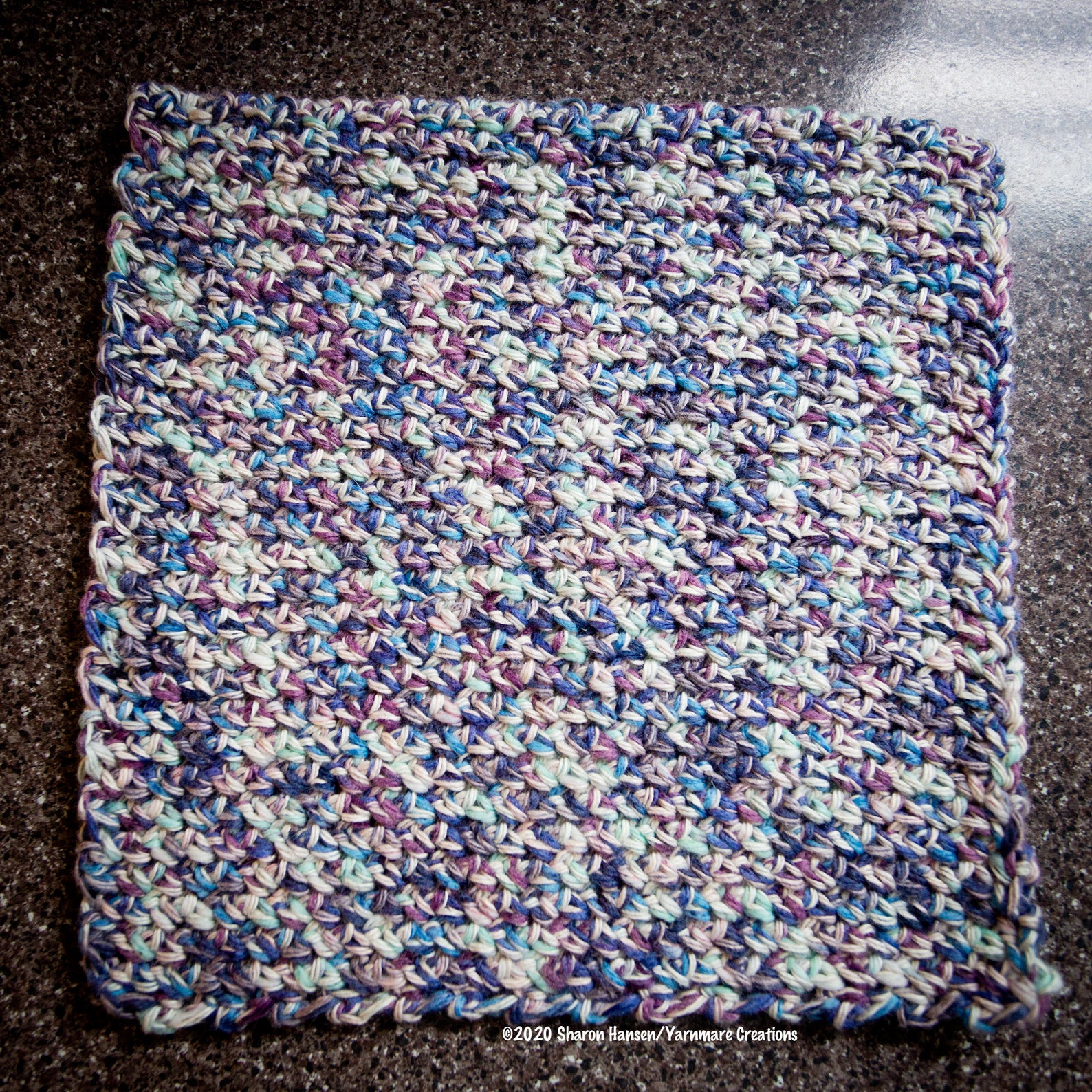 Diagonal Granite Stitch Crocheted Dishcloth Pattern - Etsy