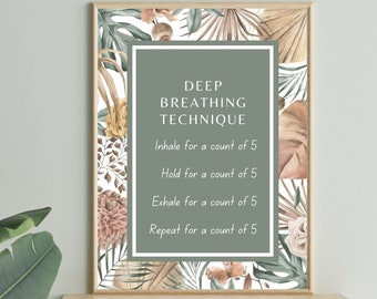 Mindfulness Worksheet Printable 5-4-3-2-1 Technique - Etsy