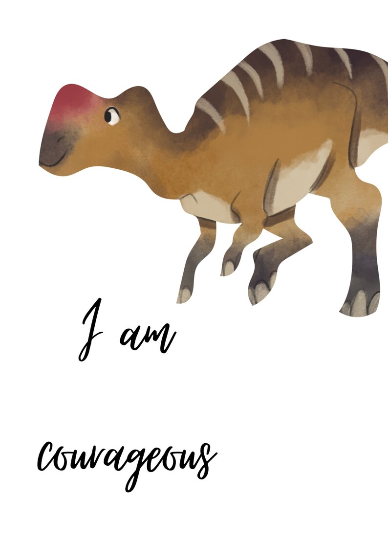 Positive Affirmations for Kids Affirmation Cards Dinosaurs - Etsy