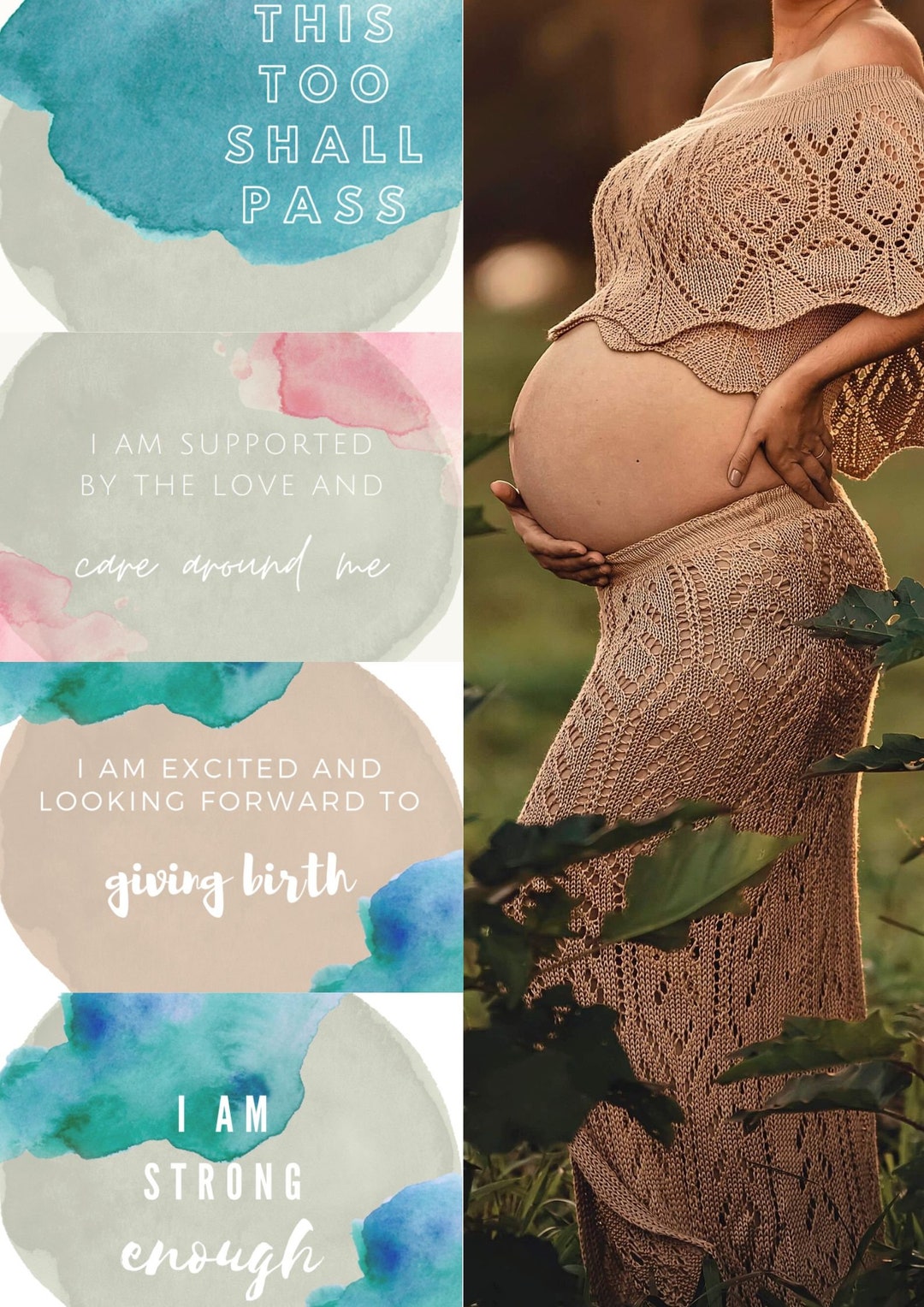 Birthing Affirmations, Calm Birth Affirmation Cards, Empowering Birth ...
