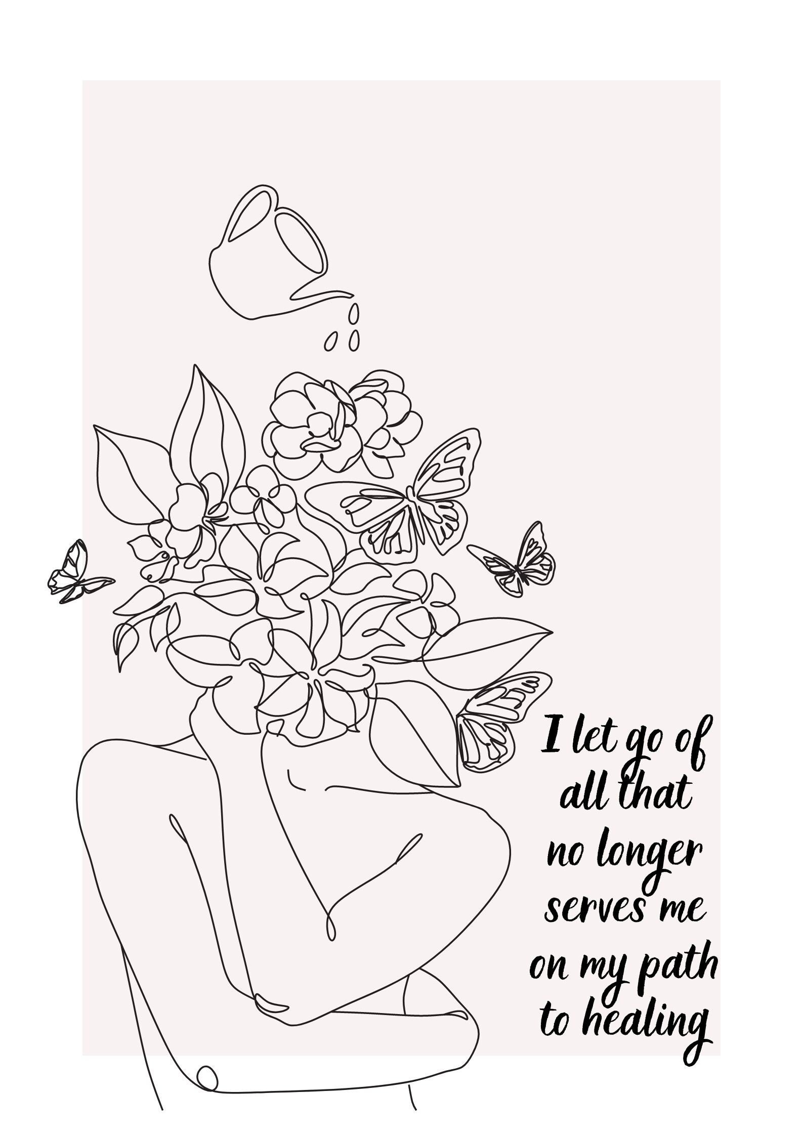 Abstract Healing Quote Print, Heal, Trauma, Positive Wall Art Prints ...