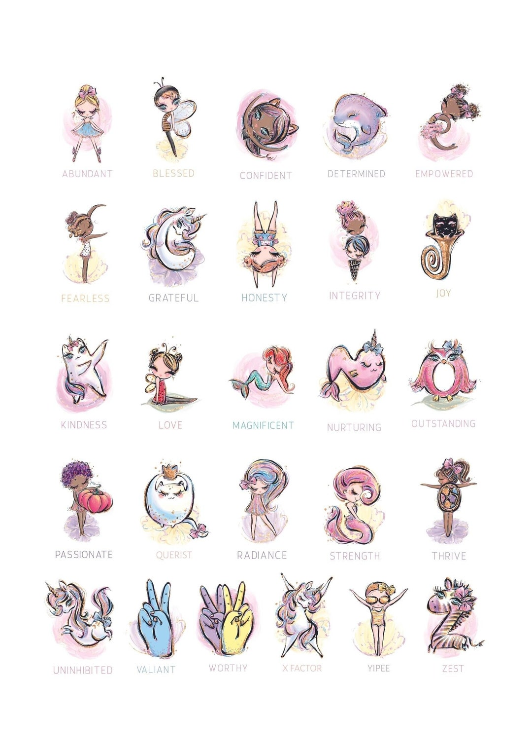 Inspiring Alphabet Poster, Positive Mindset, Inspire Kids, School Wall ...