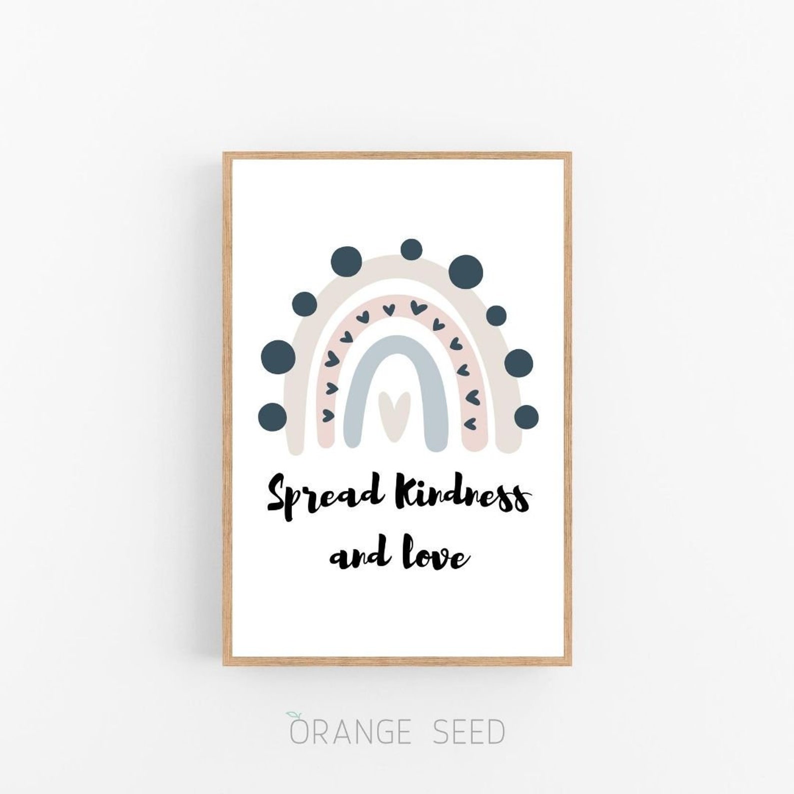 Spread Kindness and Love Kids Wall Art Print Printable - Etsy