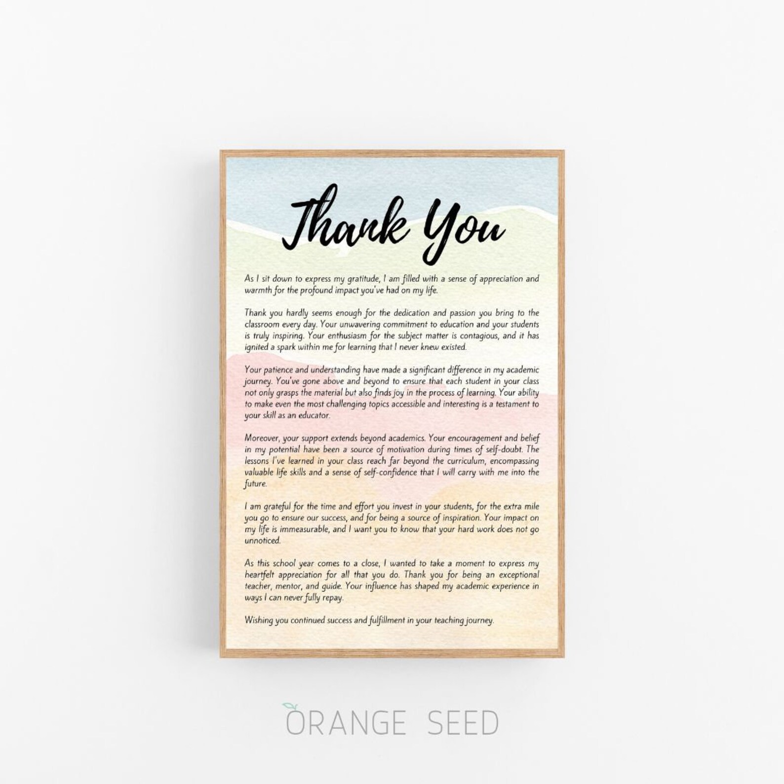 Teacher Gift, Thank You Teacher Gift, Teacher Appreciation, Parents ...