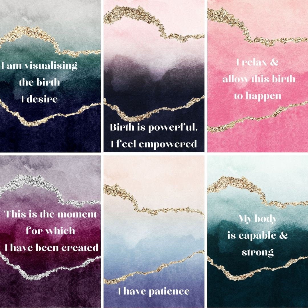 Positive Birth Affirmation Cards, Birthing Affirmations, Printable ...