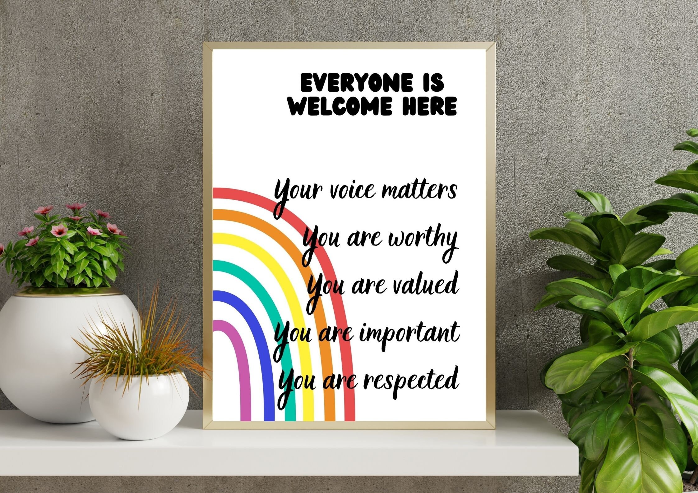 Positive Affirmations Welcome Sign Poster Social Worker Child ...