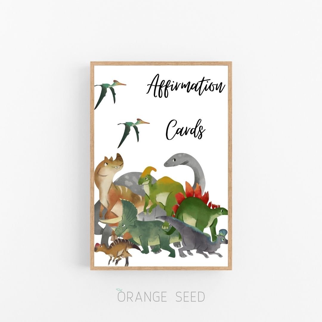 Positive Affirmations for Kids, Affirmation Cards, Dinosaurs Print ...
