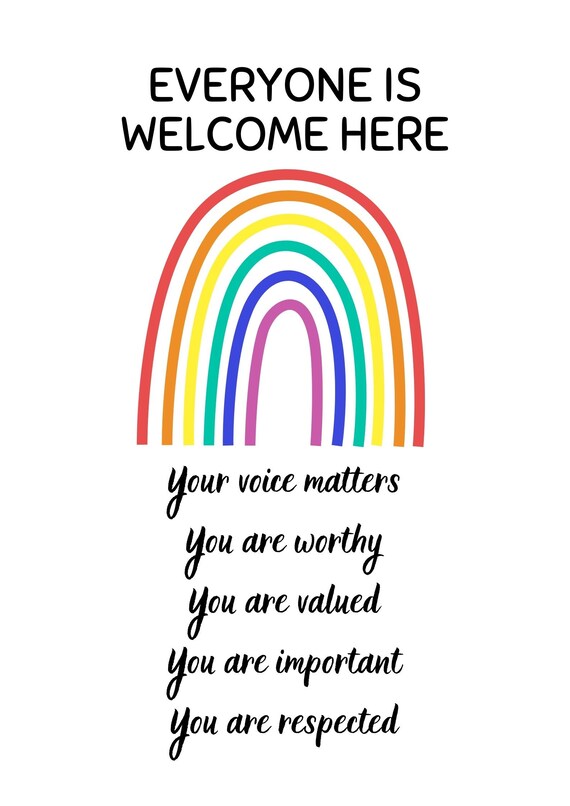 Positive Affirmations Welcome Sign Poster Social Worker Child ...