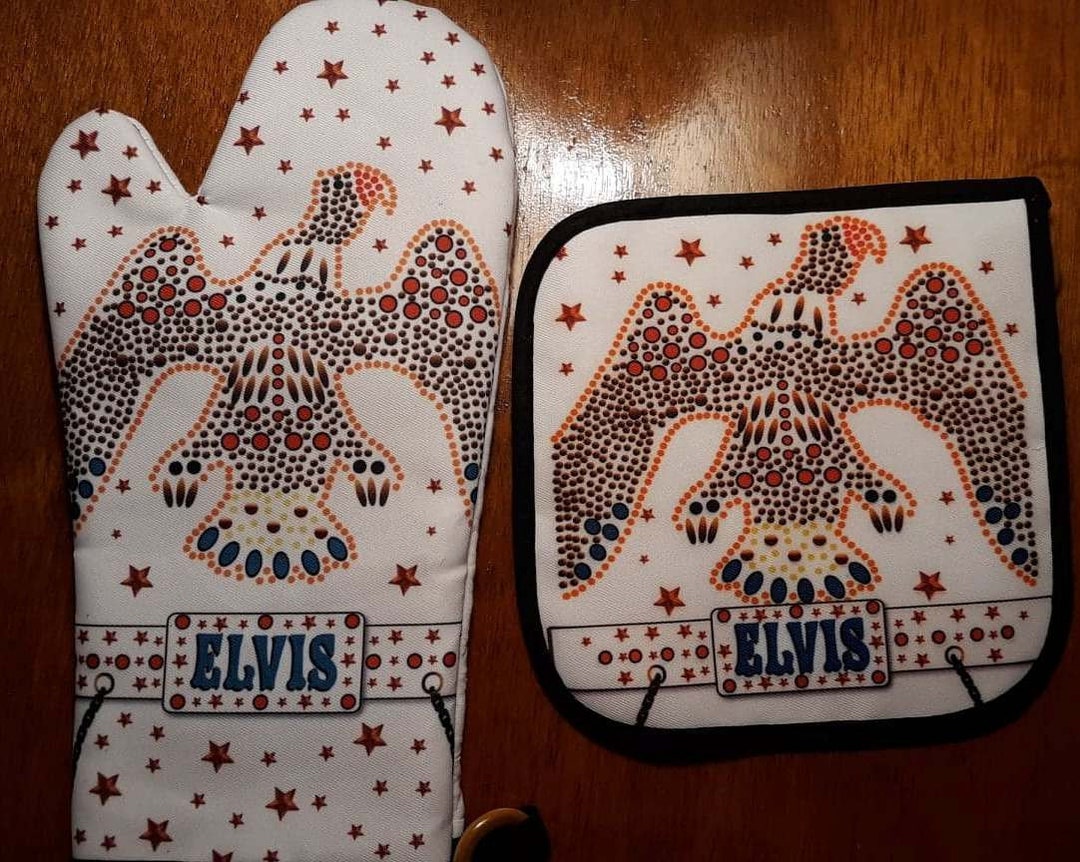 Elvis Presley Jumpsuit Design Hand Mitt and Pot Holder Set - Etsy