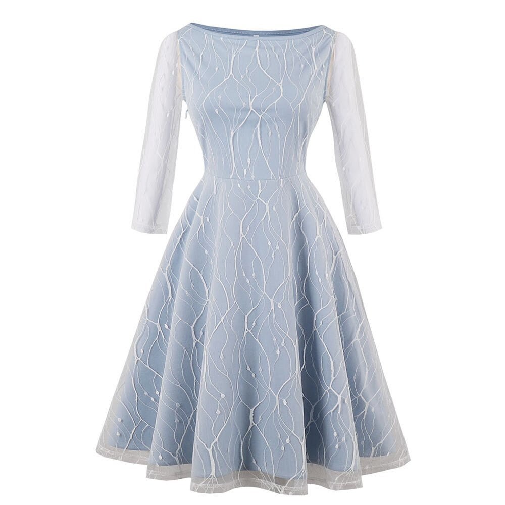 Light Blue and White Lace Women's Dress - Etsy
