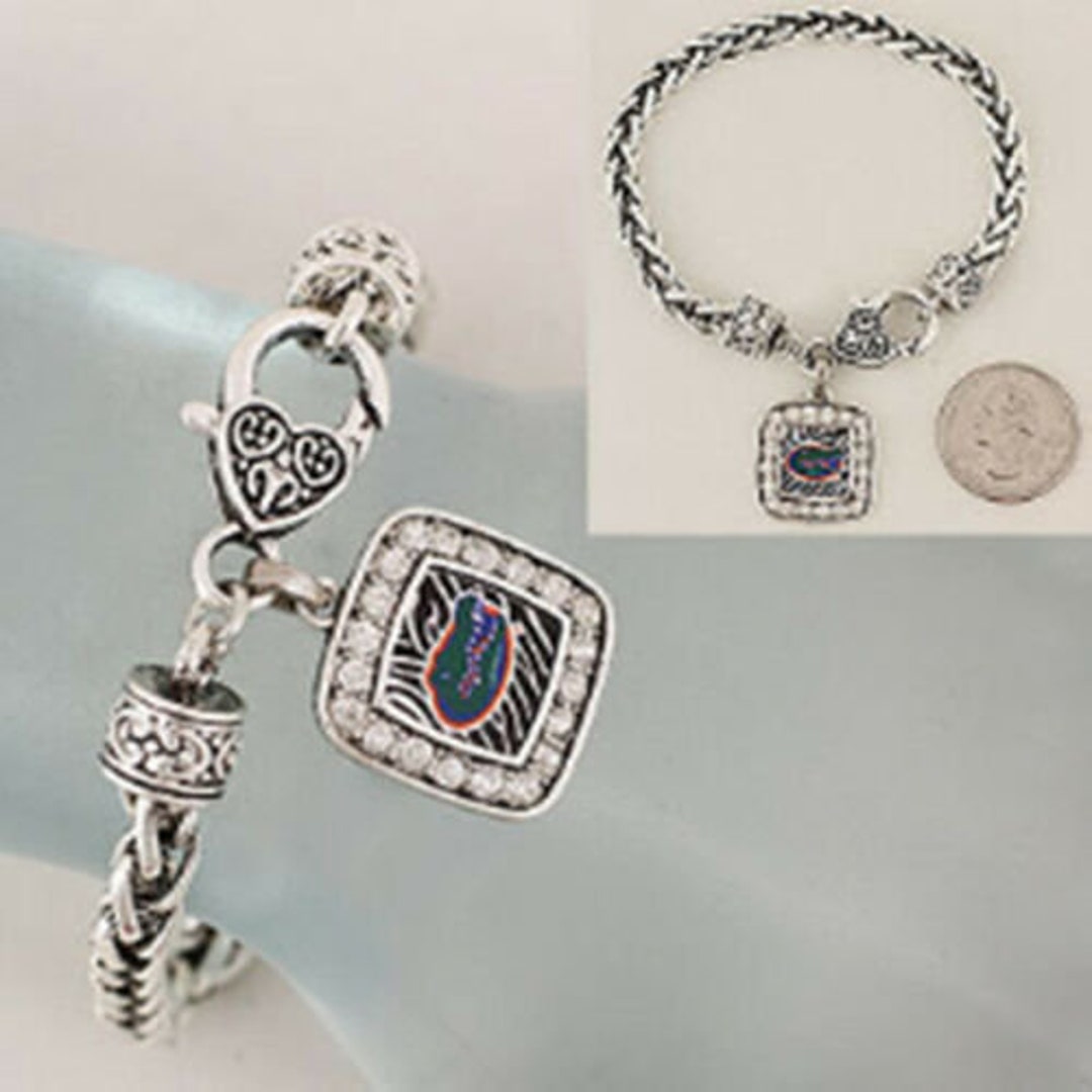 Florida Gators Zebra Print Rhinestone Accented Bracelet - Etsy