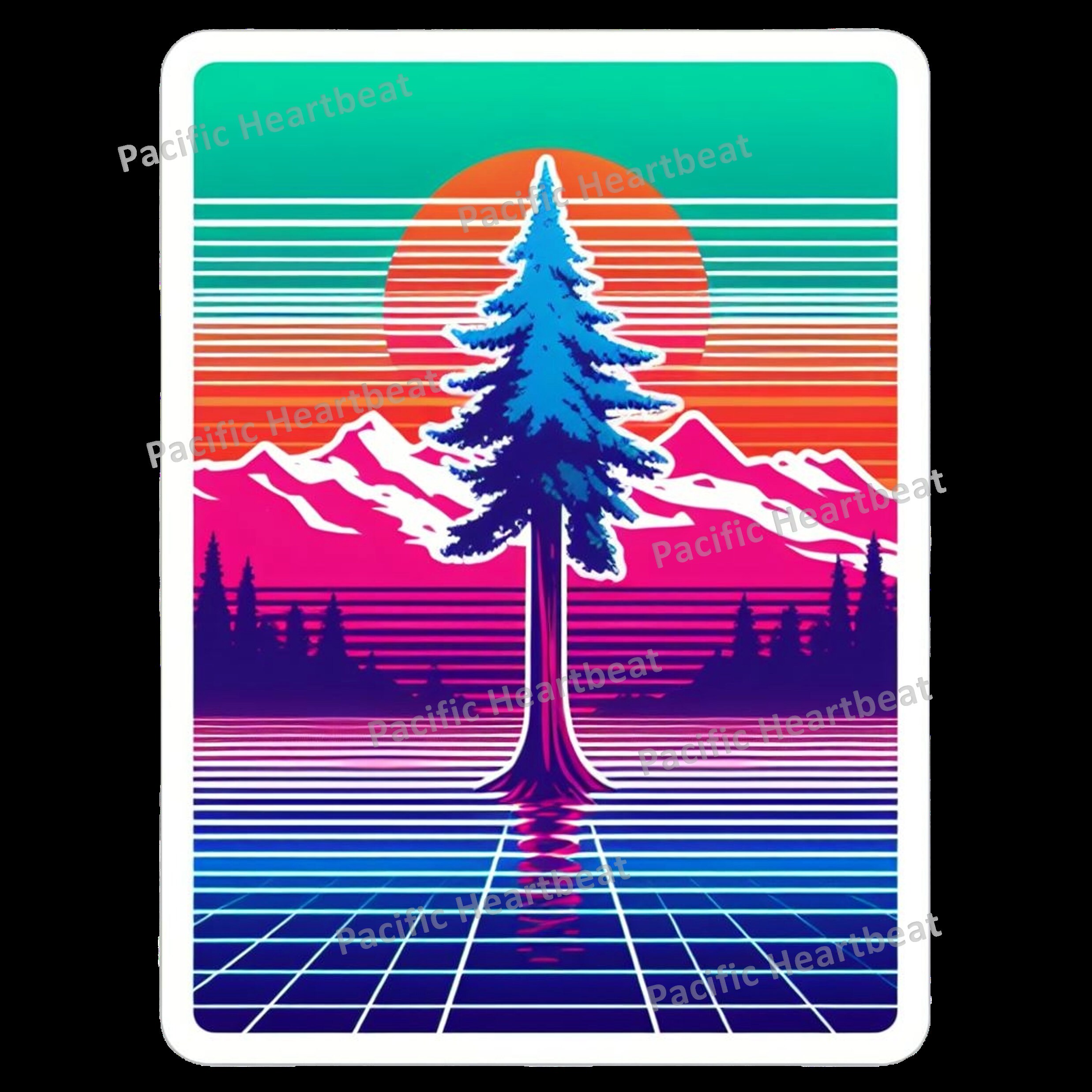 Cascadia Tree Pacific Northwest Matte Vinyl Sticker - Etsy