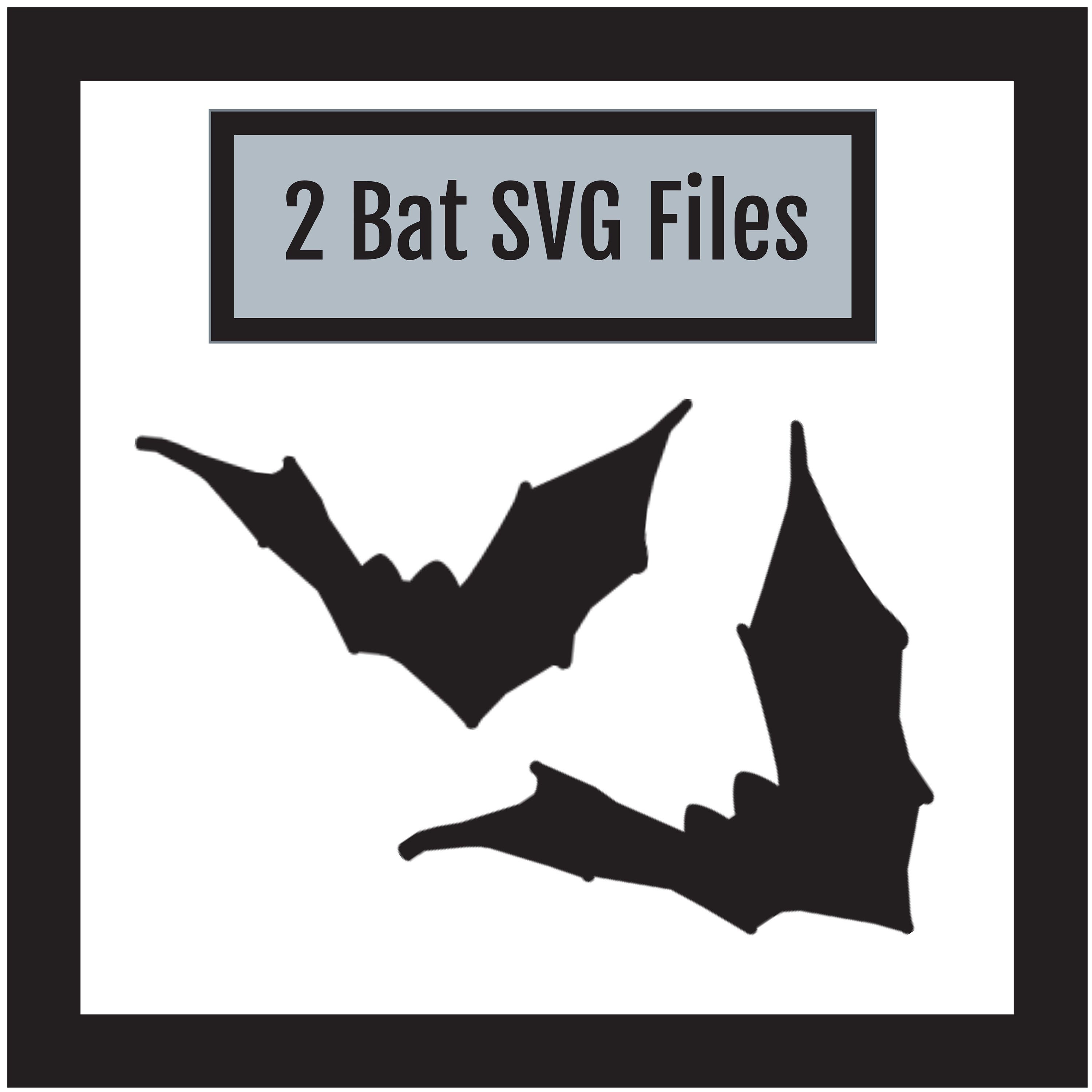 Bat SVG Files 2 Variations Perfect for Halloween Use With Cricut or ...