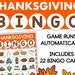Thanksgiving BINGO Game 22 Cards Runs Automatically in Powerpoint - Etsy