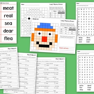 Long Vowels Printable Phonics Worksheets Vowel Teams Silent E 1st 2nd ...