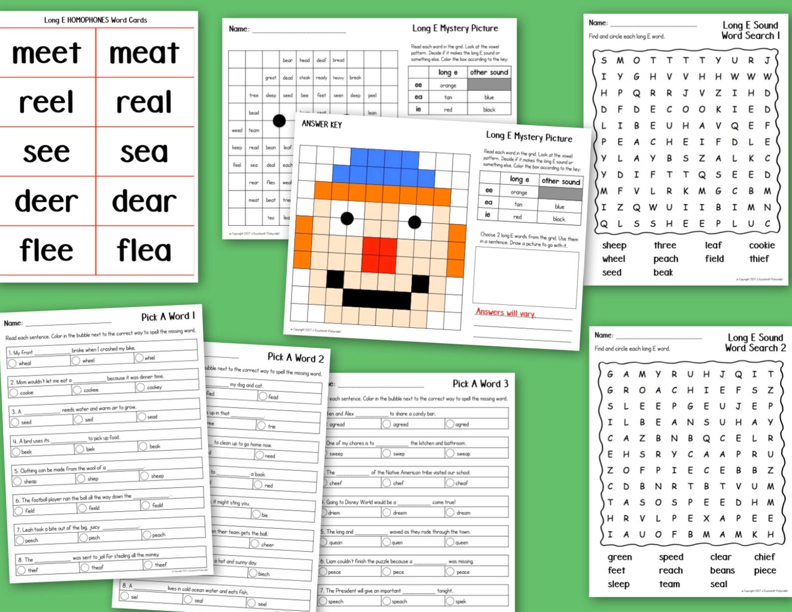 Long Vowels Printable Phonics Worksheets Vowel Teams Silent E 1st 2nd ...