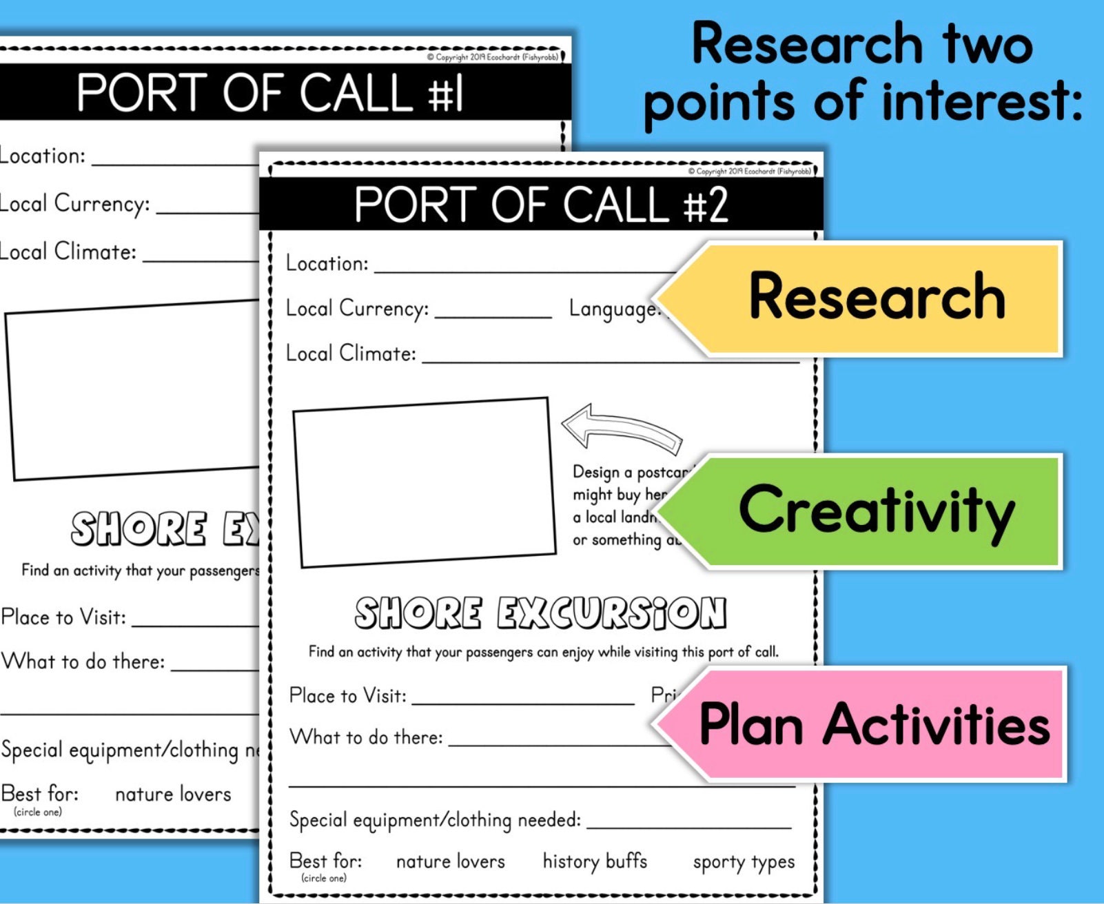 Plan A Cruise Vacation 4th Grade Math Practice and Geography Research ...