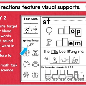 Kindergarten Daily Reading and Math Practice Worksheets - Sight Words ...