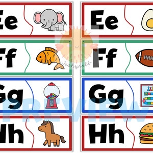 Letter Identification and Sounds Activities ABC Alphabet Puzzles ...