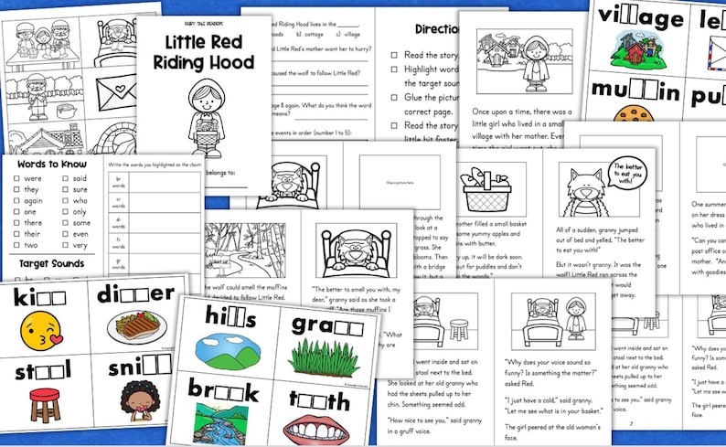 FAIRY TALES Decodable Readers Printable Books & Phonics Skills - Etsy