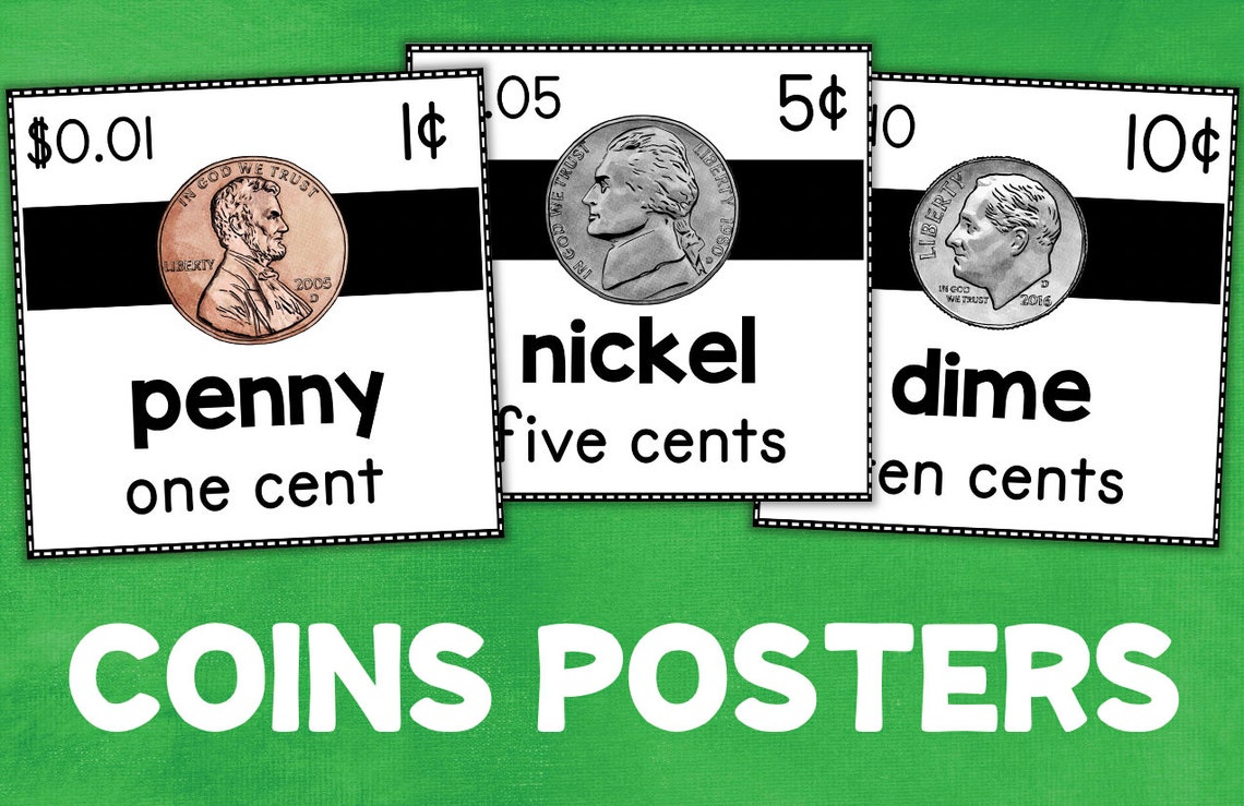 Printable Money Games Activities Worksheets for Kids Learn to | Etsy