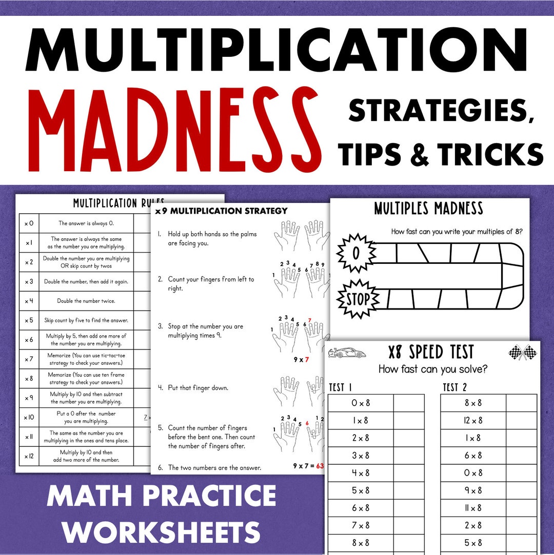 Multiplication Worksheets Fact Fluency Practice Timed Drills 3rd Grade ...