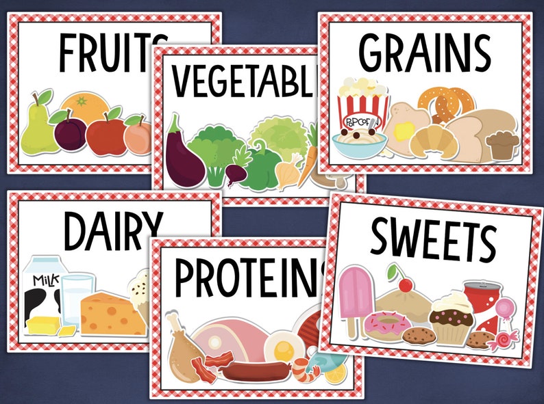 Food Groups Healthy Foods Activity Game Worksheet Kindergarten - Etsy