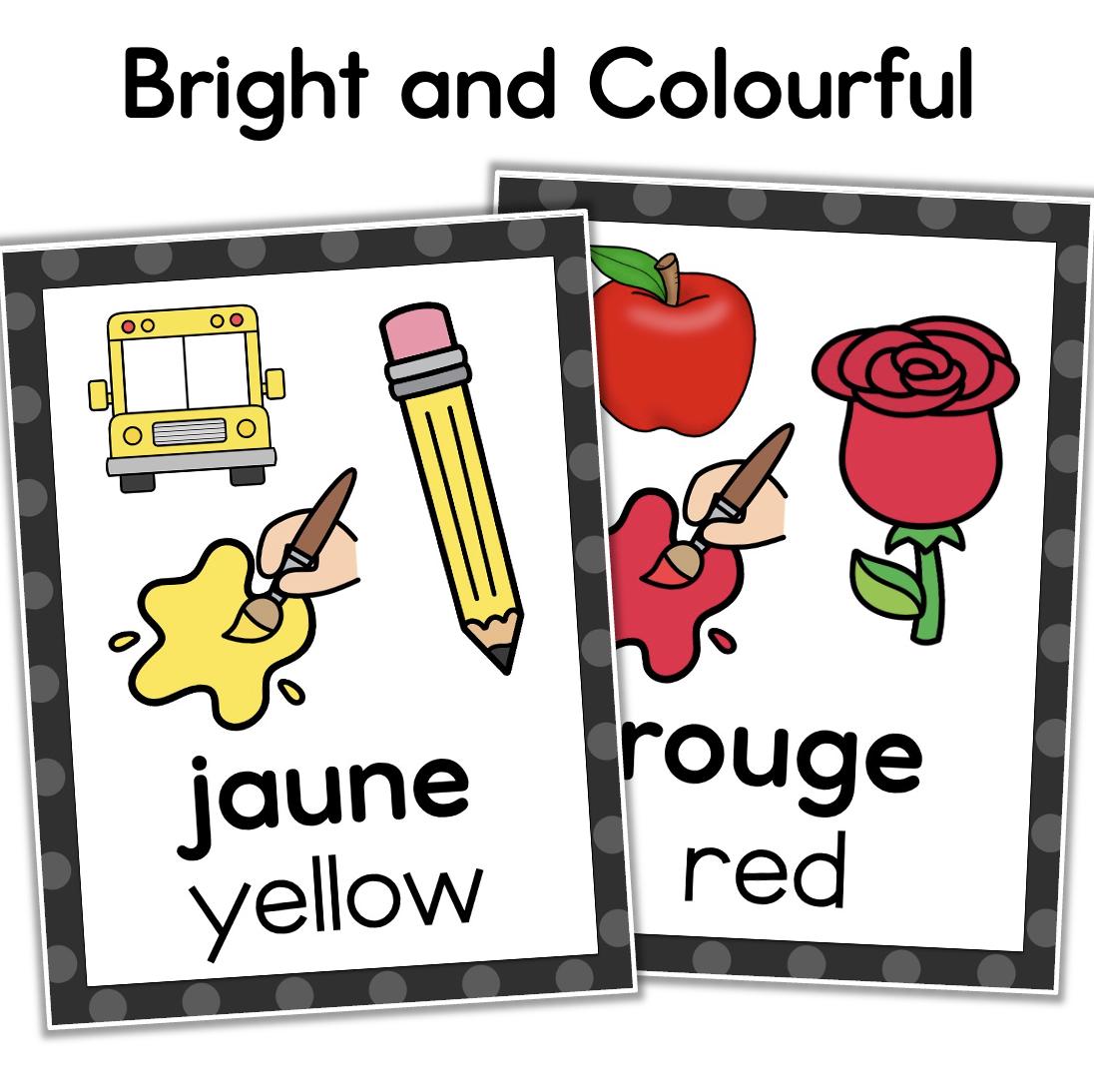 Les Couleurs FRENCH Color Posters Bilingual French Classroom Decor - Etsy