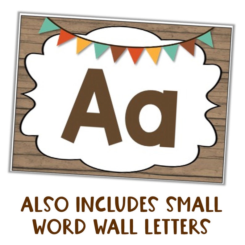 Printable CAMPING Theme ABC Alphabet Posters & Word Wall - Etsy