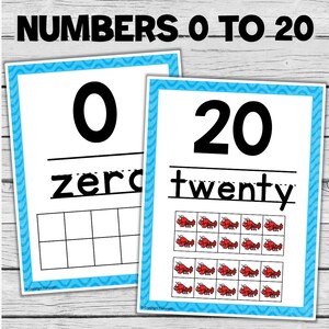 Printable UNDER the SEA Ocean Theme Number Posters 0-20 Classroom Decor ...