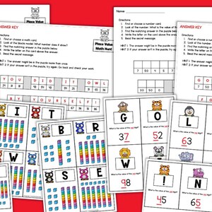 1st Grade Math Activities BUNDLE Addition Subtraction Telling Time ...