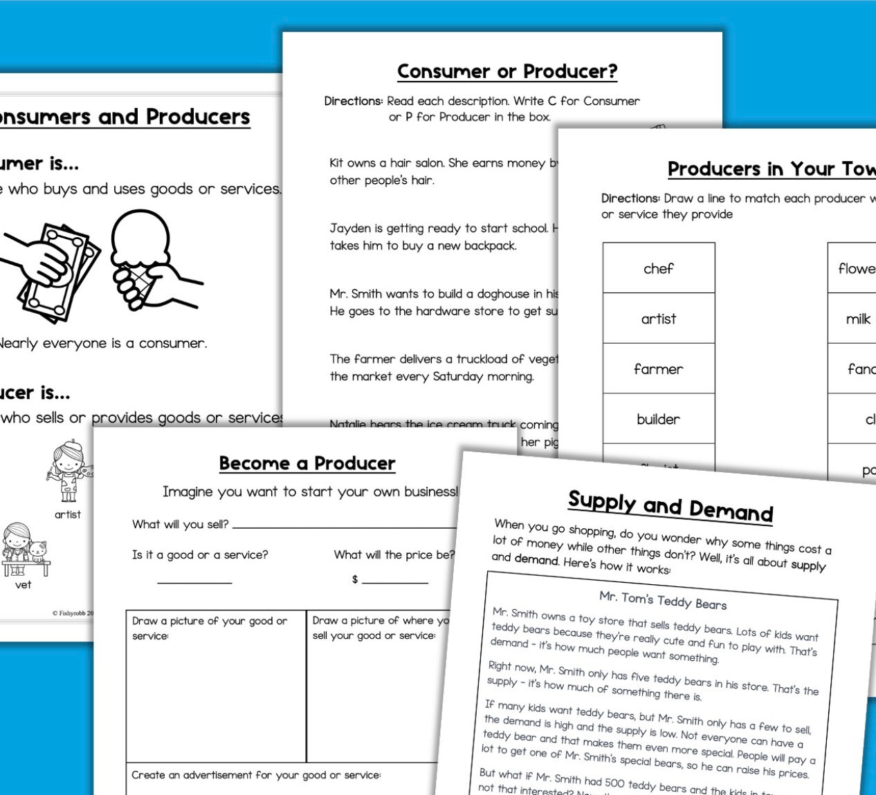 Learning About Money Goods and Services Needs and Wants Worksheets ...