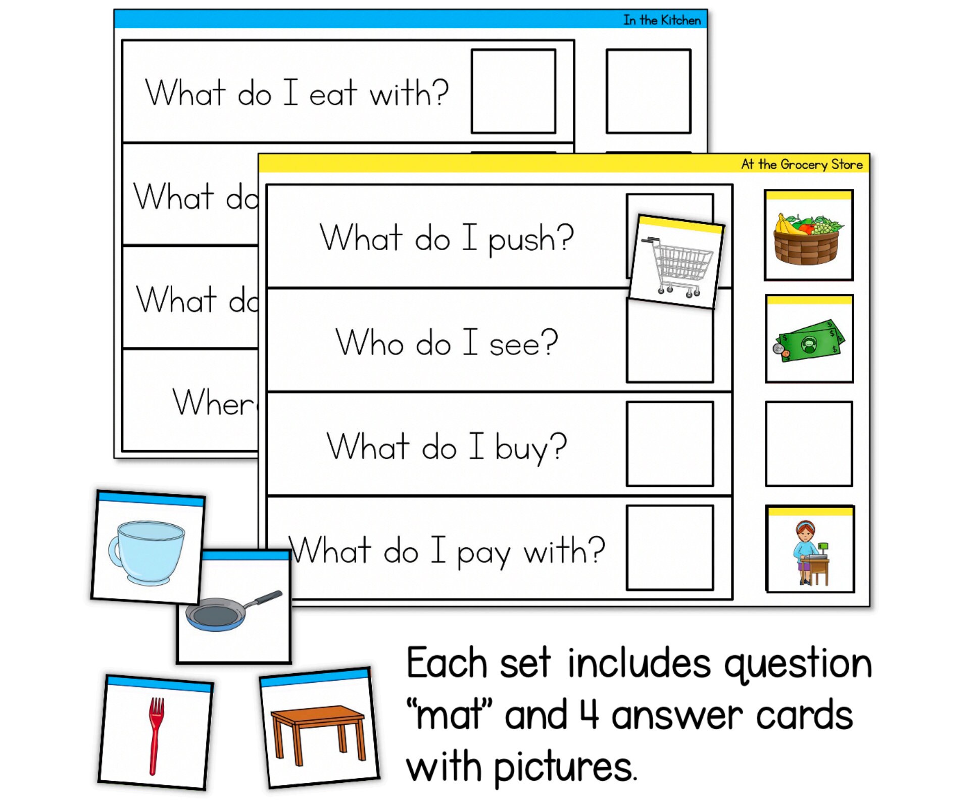 Answering WH Questions Who What Where Question & Answer Tasks - Etsy