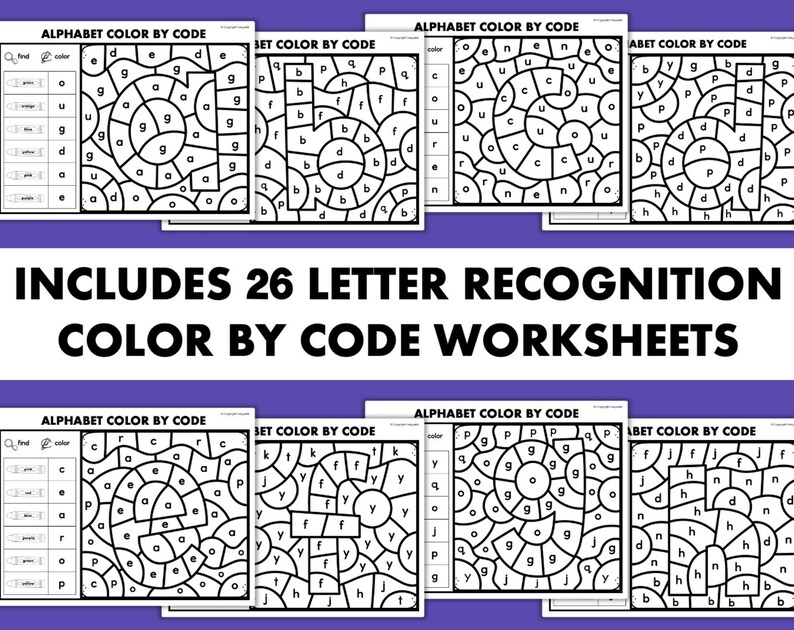 Kindergarten Worksheets ABC Alphabet Color by Letter Coloring Pages ...