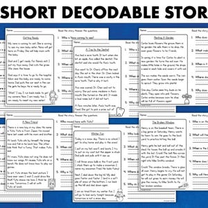 1st 2nd Grade Reading Comprehension Decodable Stories With WH Questions ...