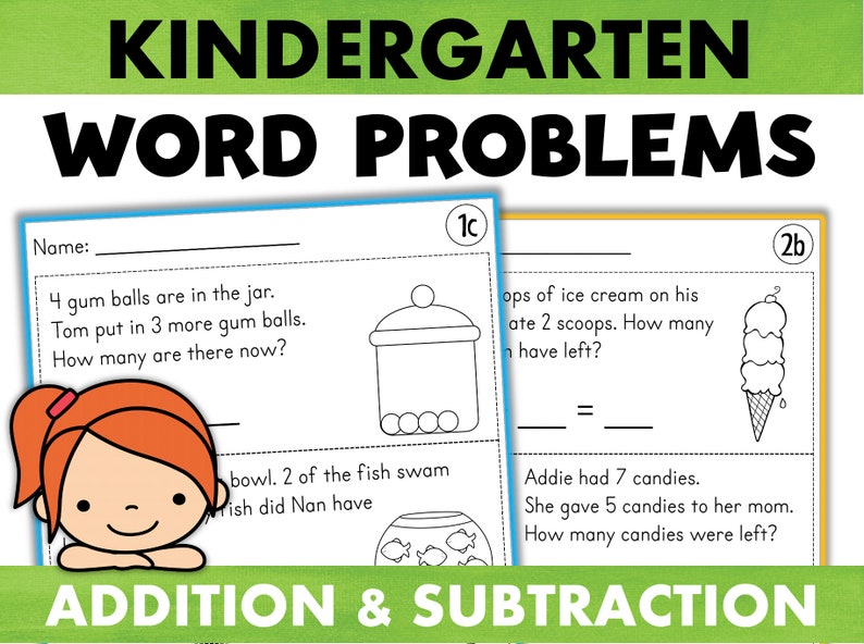 Kindergarten Math Printable Homeschooling Worksheets Addition | Etsy