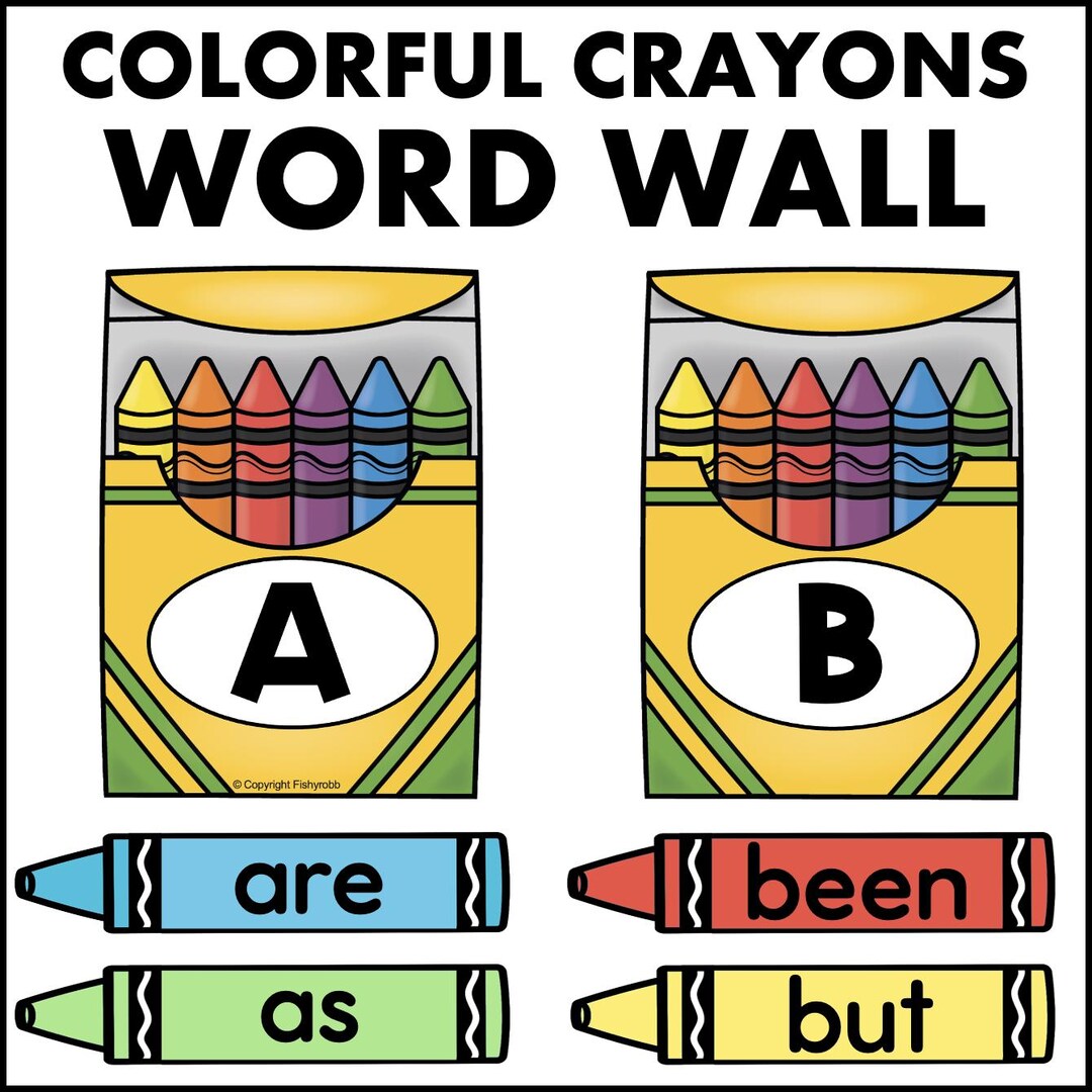 Printable Classroom WORD WALL Sight Words & Letters A to Z Colorful ...