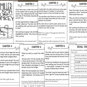 AESOP'S FABLES Printable Books Reading Comprehension BUNDLE 2nd 3rd ...