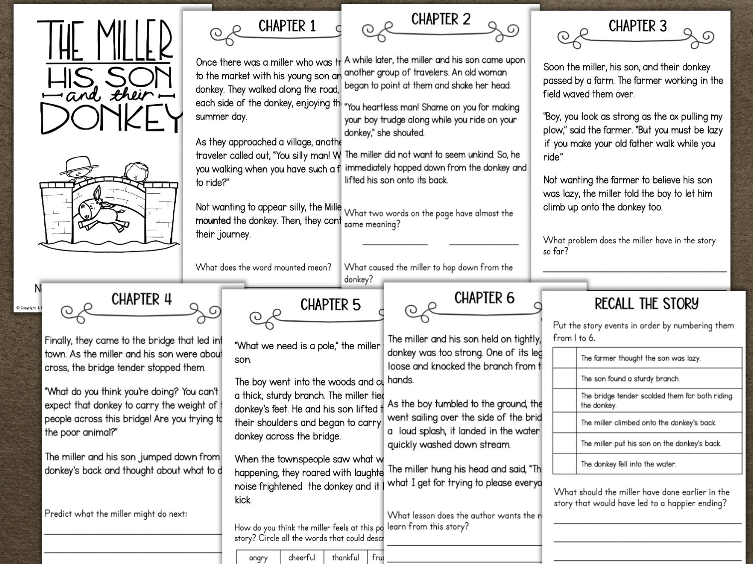 AESOP'S FABLES Printable Books Reading Comprehension - Etsy Canada