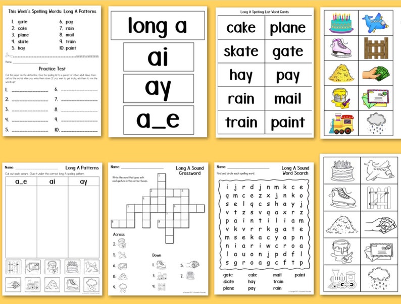 Long Vowels Printable Phonics Worksheets Vowel Teams Silent E 1st 2nd ...