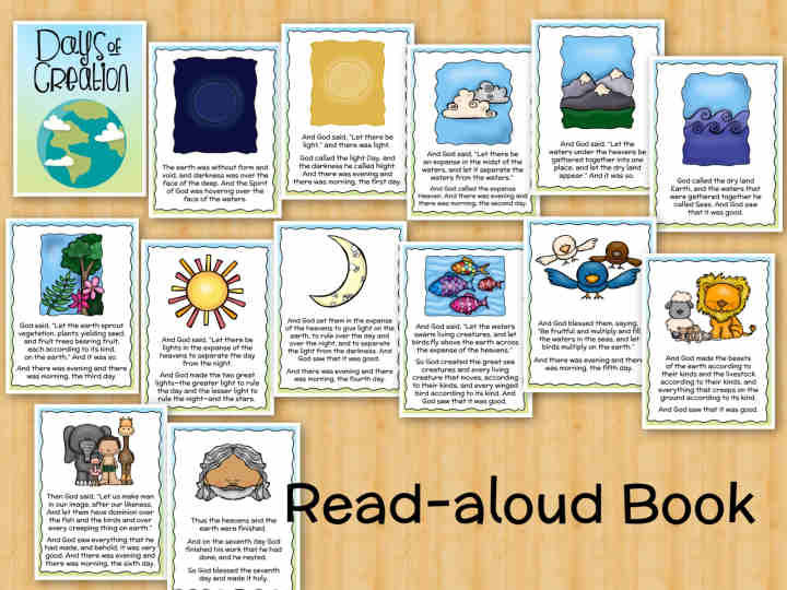 7 Days of Creation Story Activities, Posters, Worksheets, Book Bible ...