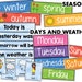 Classroom Calendar Kit Months Days Seasons Weather Date Cards Fits ...