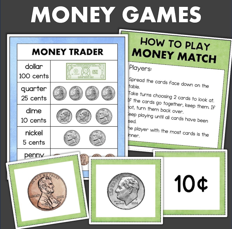 Printable Money Games Activities Worksheets for Kids Learn to Count ...