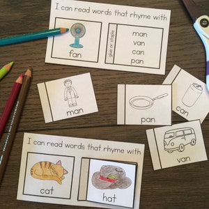 Rhyming Words Learn to Read Worksheets Activities Preschool Prek ...