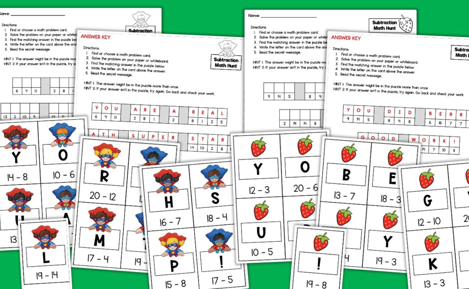 1st Grade Math Activities BUNDLE Addition Subtraction Telling Time ...